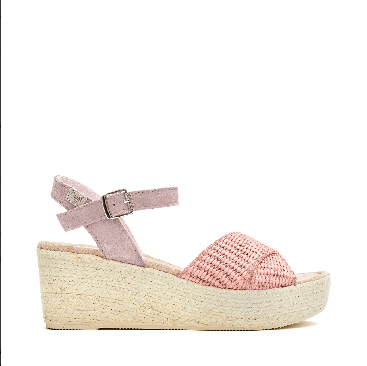 New Rafia Pink Cross Over Wedges -Summer in a Wedge